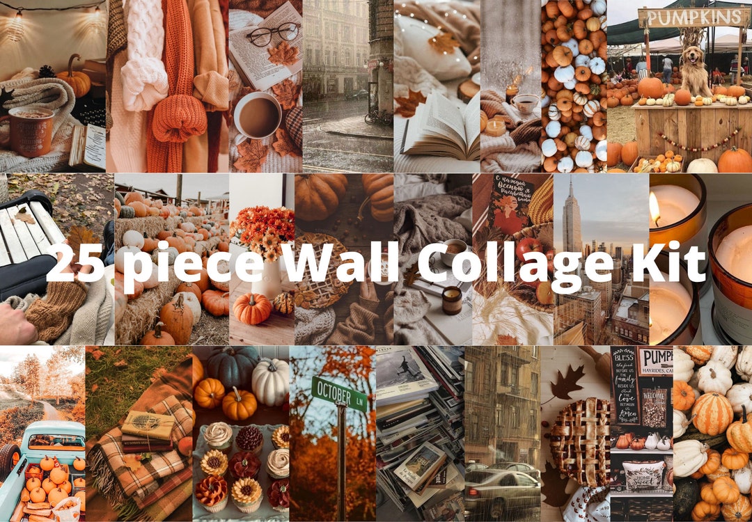 Fall Aesthetic Wall Collage Kit - 25 or 50 Pcs (4x6" or 5x7") - Etsy