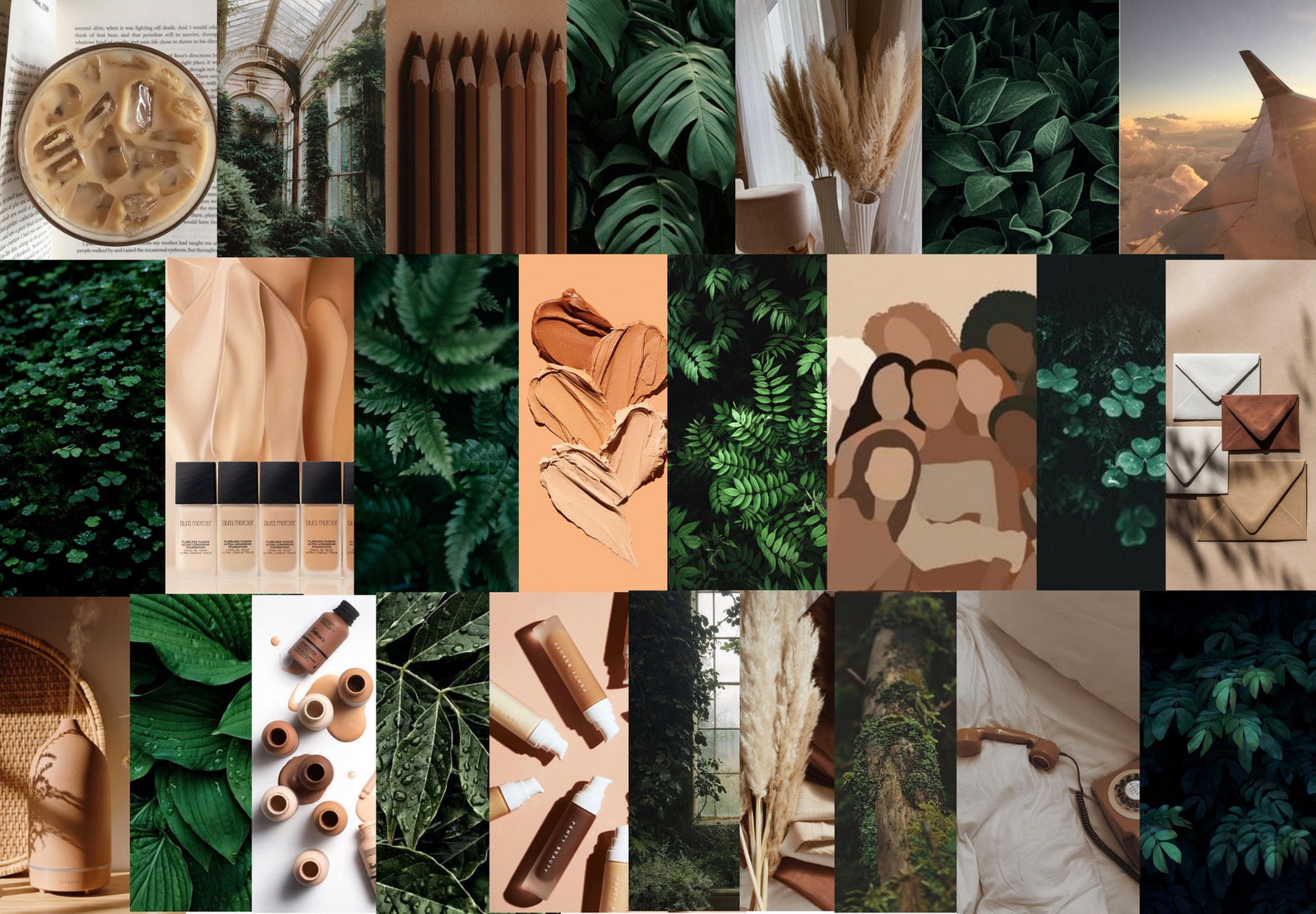 Earthy Aesthetic Wall Collage Kit (digital) - 50pcs - Etsy