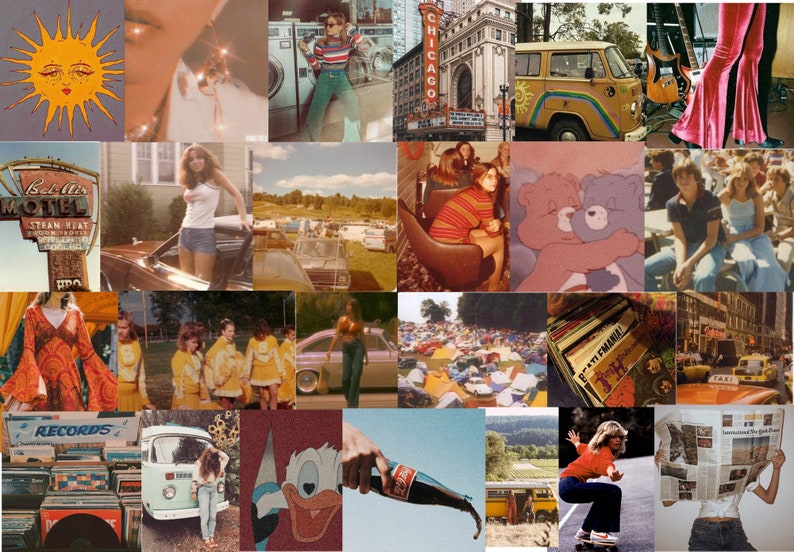 70's Wall Collage Kit (digital) - 50pcs - Etsy Australia
