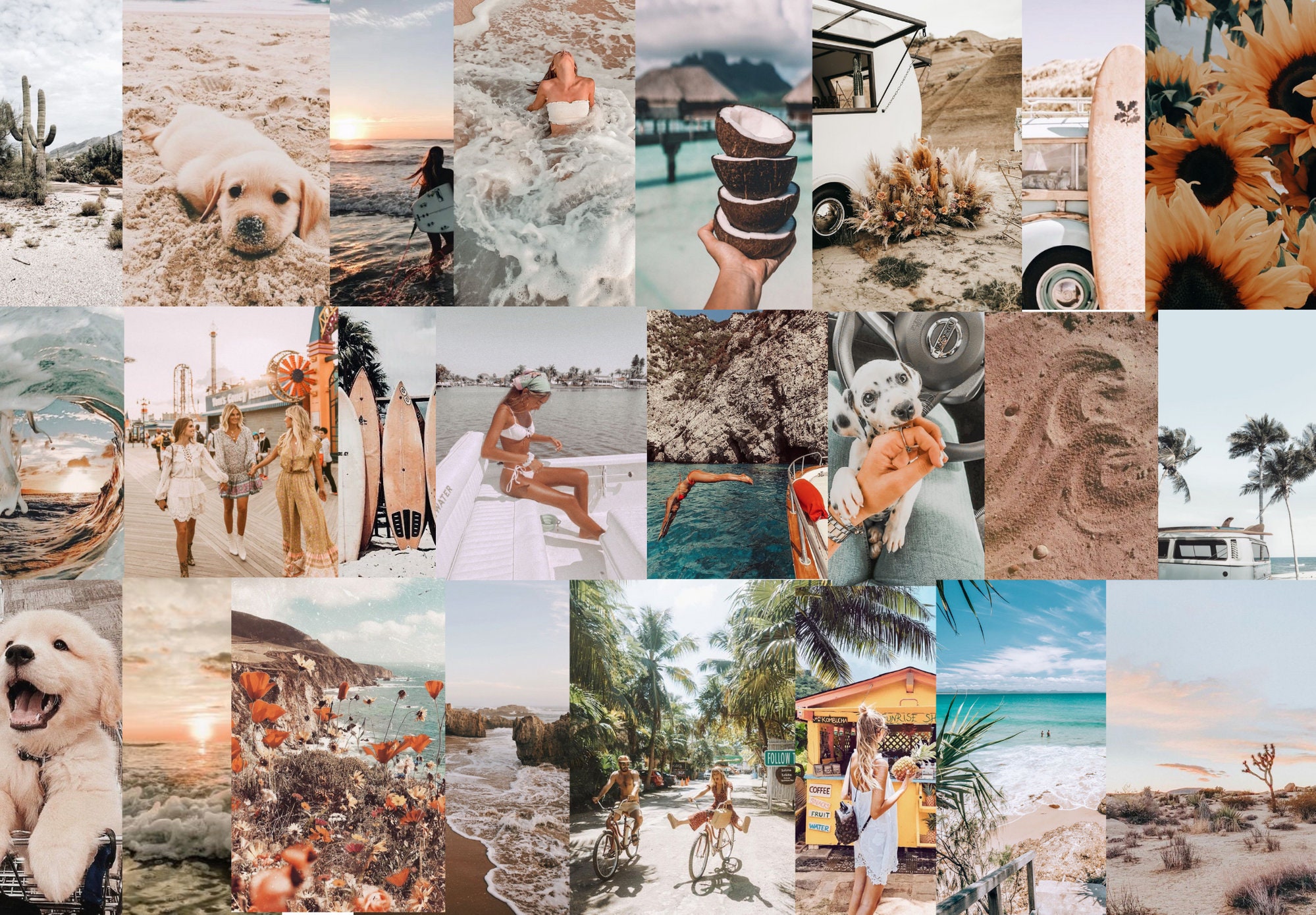 Coastal Summer Wall Collage Kit (digital) - 50pcs - Etsy
