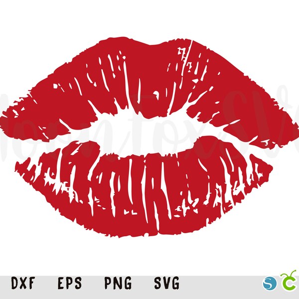 Distressed Lips Svg - Etsy