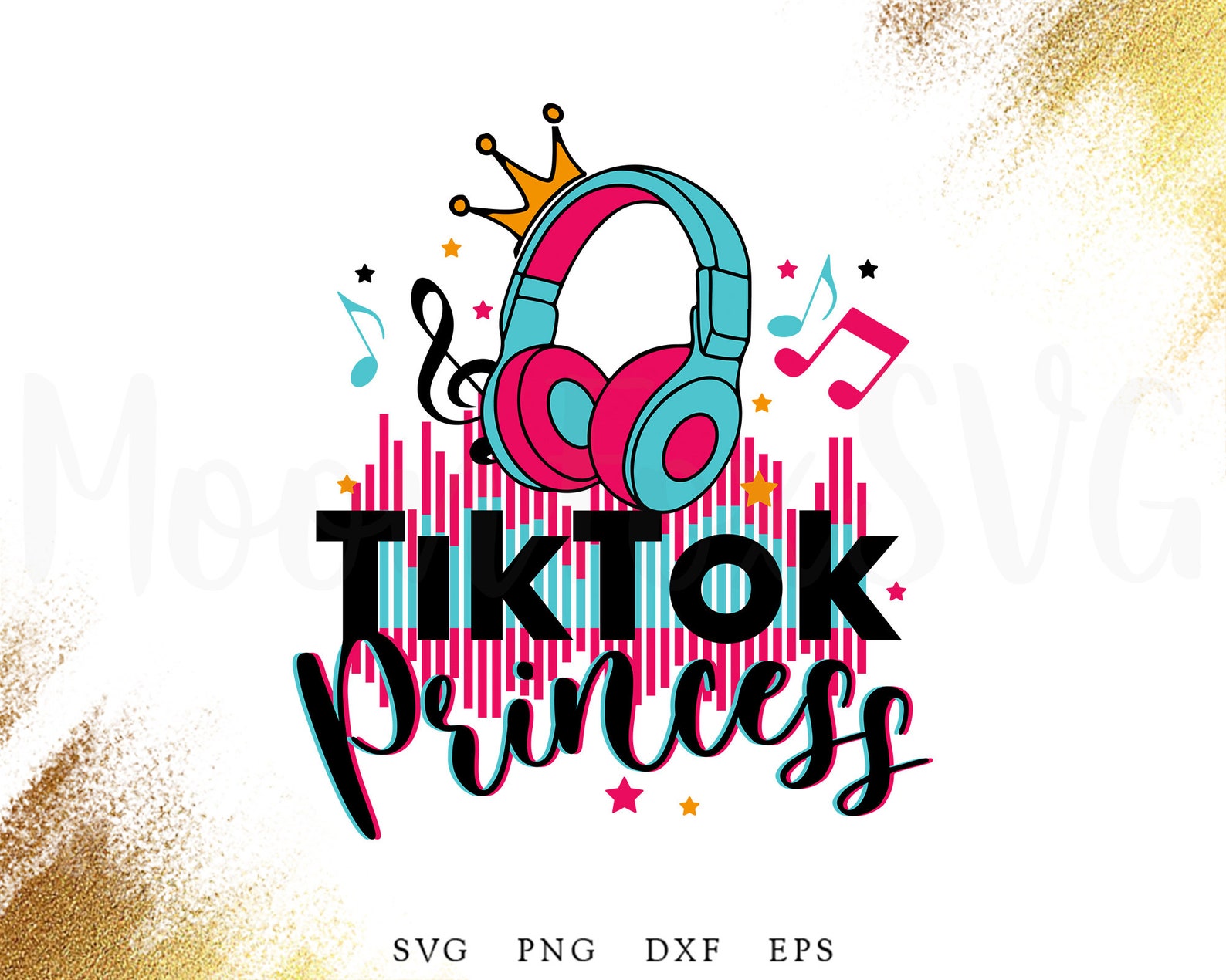 Tik Tok Princess Party Svg Birthday Princess Svg Cut File Etsy