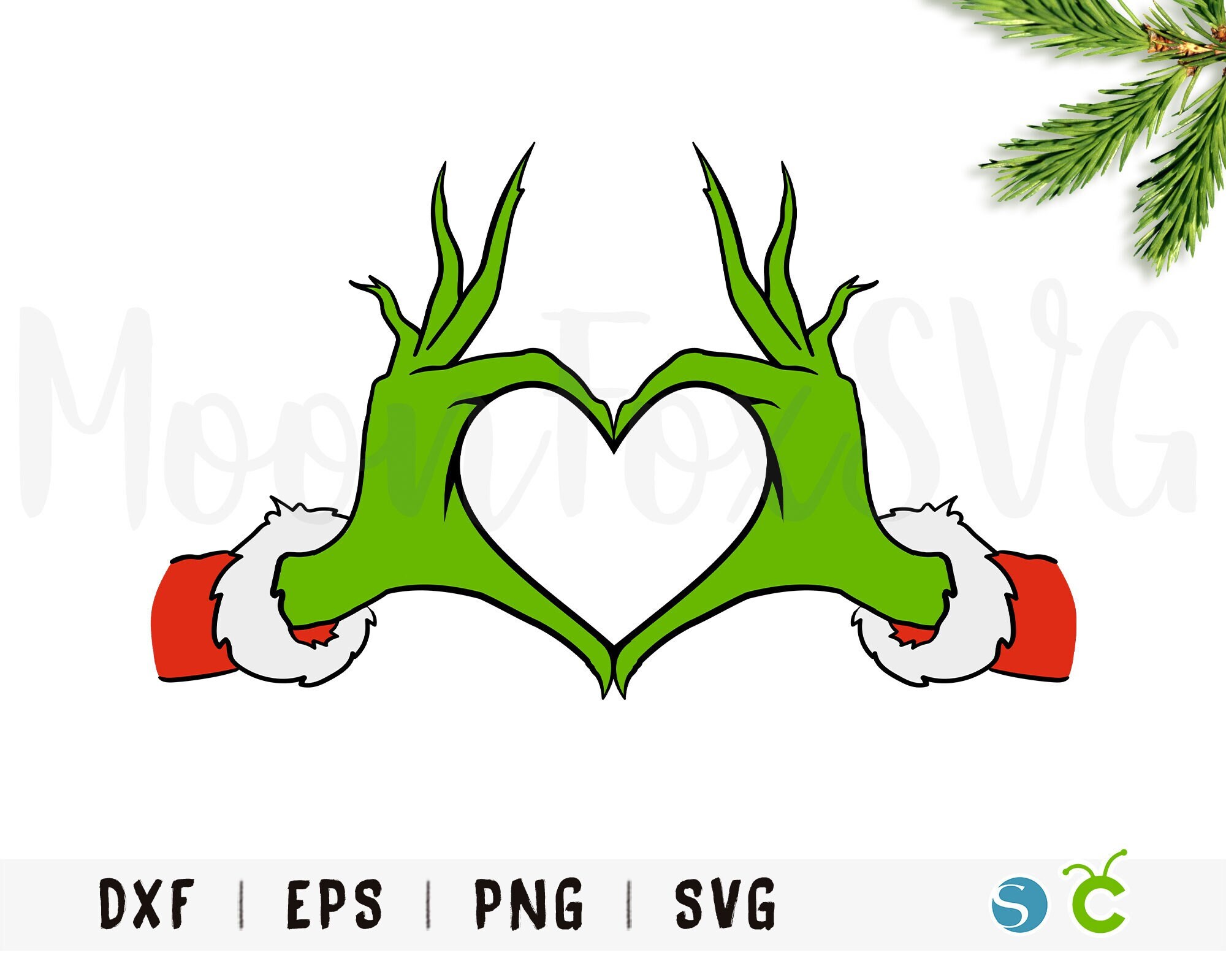 Whoville Heart Hands Svg Funny Santa Christmas Svg Christmas Etsy