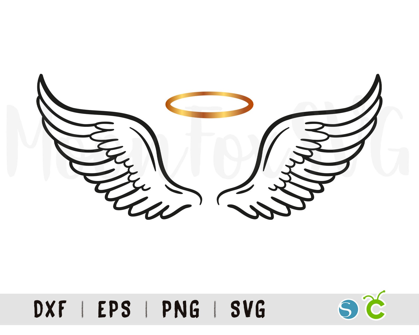 Angel Wings SVG Angel Wing Vector Angel Svg Halo Svg Angel - Etsy