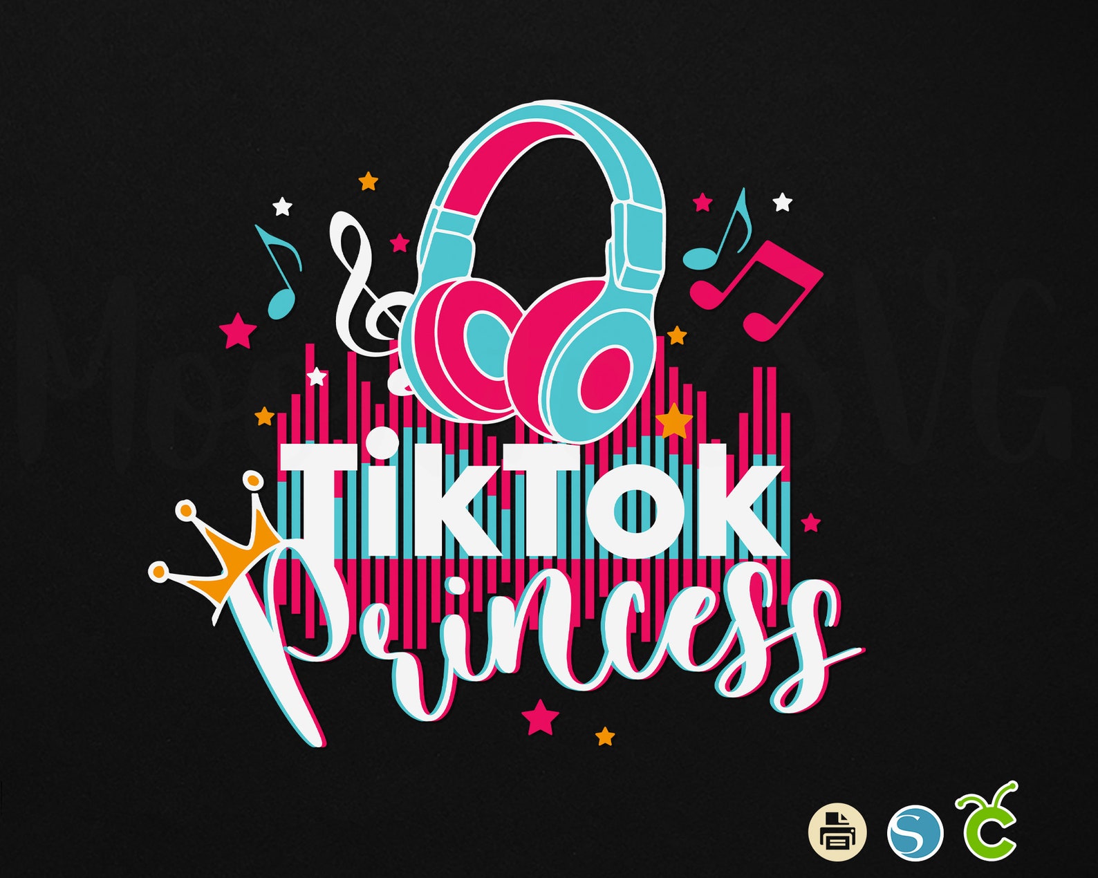 Tik Tok Birthday princess Bundle svg Tik Tok family svg | Etsy