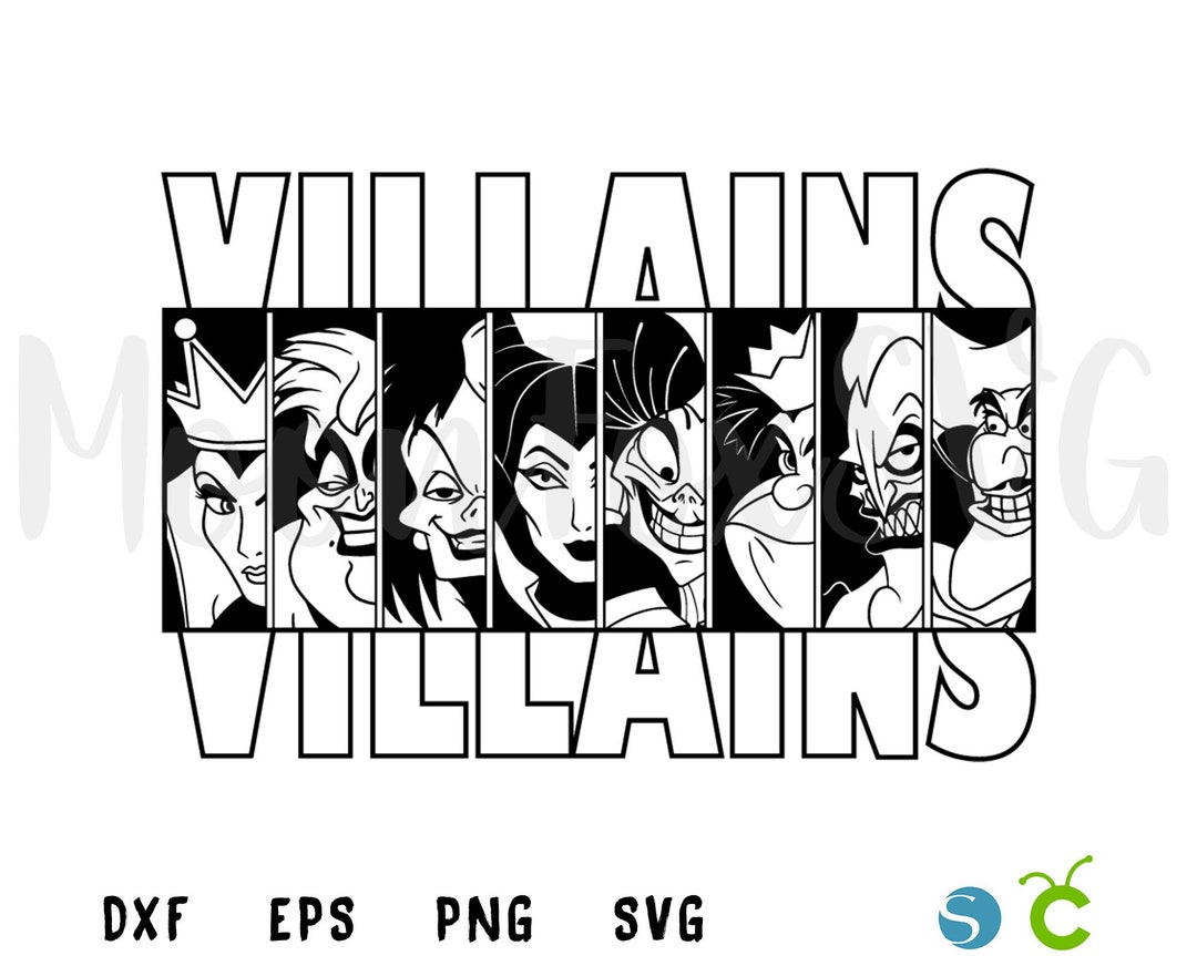 Villains Svg Silhouette Villain PNG Instant Download - Etsy UK