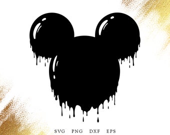 Drippy Mickey Face - Etsy UK