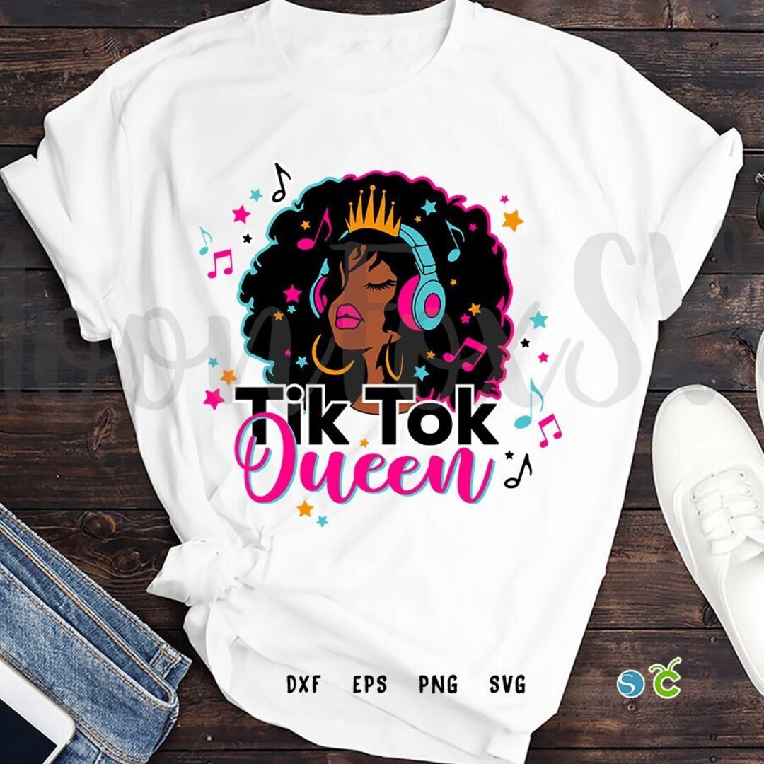 Tik Tok Queen Svg Tiktok Black Queen Png Tic Tok Squad - Etsy Hong Kong