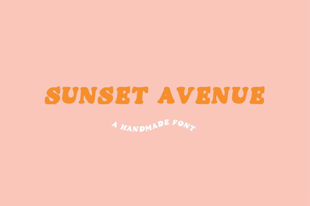 SUNSET AVENUE | Handwritten Serif Font - Etsy