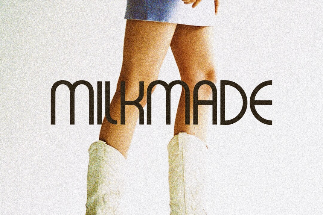 Milk Made Sans-serif Font: Retro Typeface - Etsy
