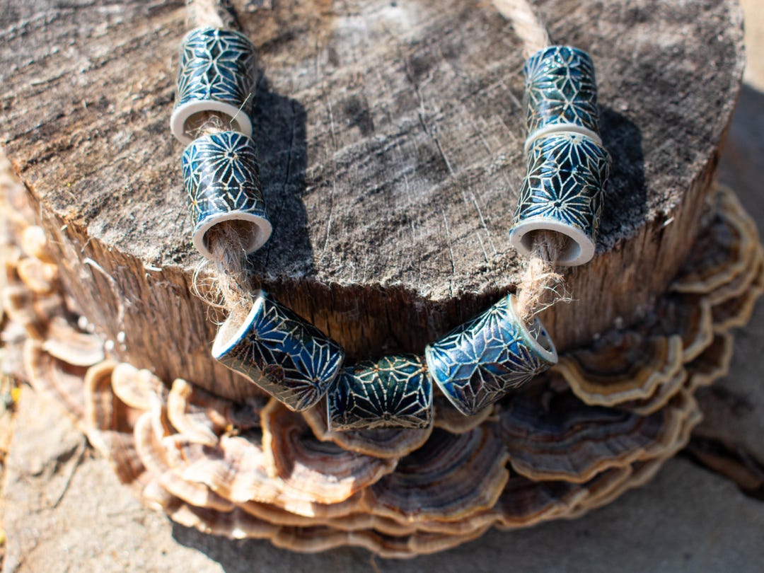 Ceramic Macrame Beads | Clay Beads | Big Hole Beads | Boho Beads ...