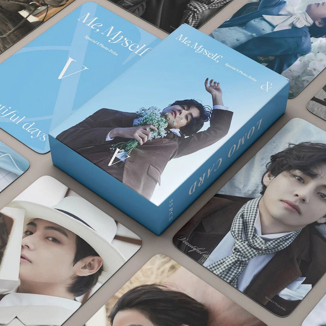 Bts V Photocards 54 Pieces Me Myself And V Veautiful Etsy
