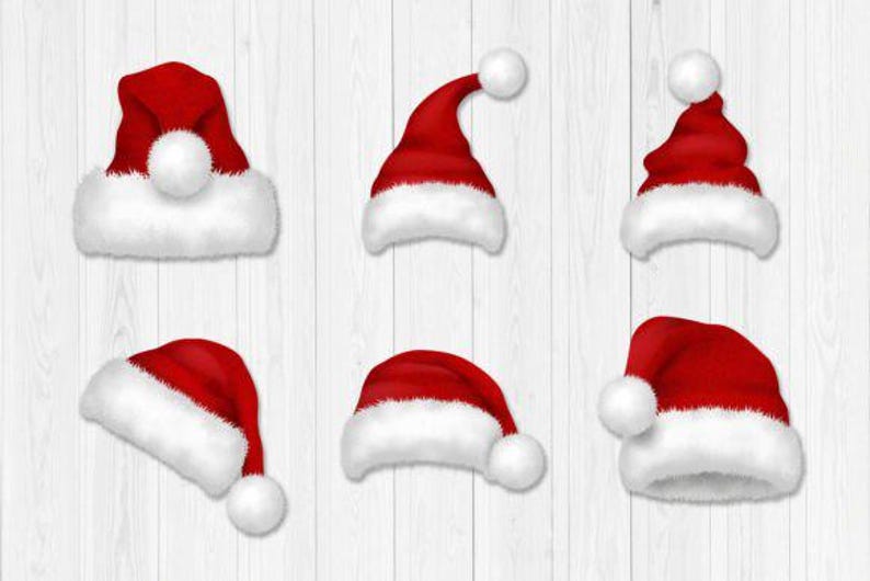 Santa Hat PNG Clipart - Etsy