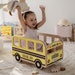 Toy Box on Wheels School Bus Theme, Nursery Storage and Organization ...
