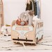 Pastel Blue Toy Box for Nursery Storage Personalized Wooden Playroom ...