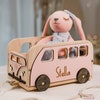 Personalized Pull Along Toy Box for Toddlers,wooden Car Push and Pull ...
