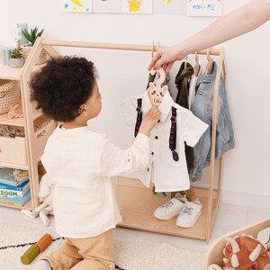 Personalized Kids Clothing Rack for Boys, Montessori Playroom Toy ...