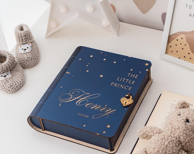 Personalized Baby Keepsake Memory Wooden Box - Gift for First 1st ...