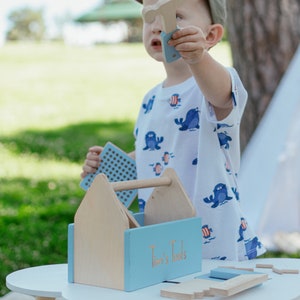 Wooden Kids Tools Box With Geoboard Personalized Baby Gift Toys for Boy ...