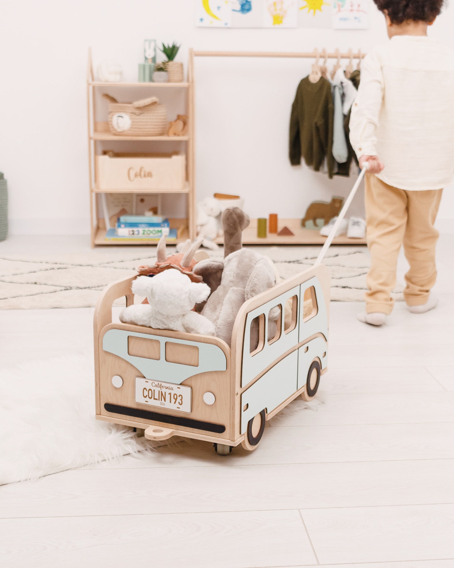 Pink Toy Box Storage for Nursery Personalized Wooden Organizer Child ...