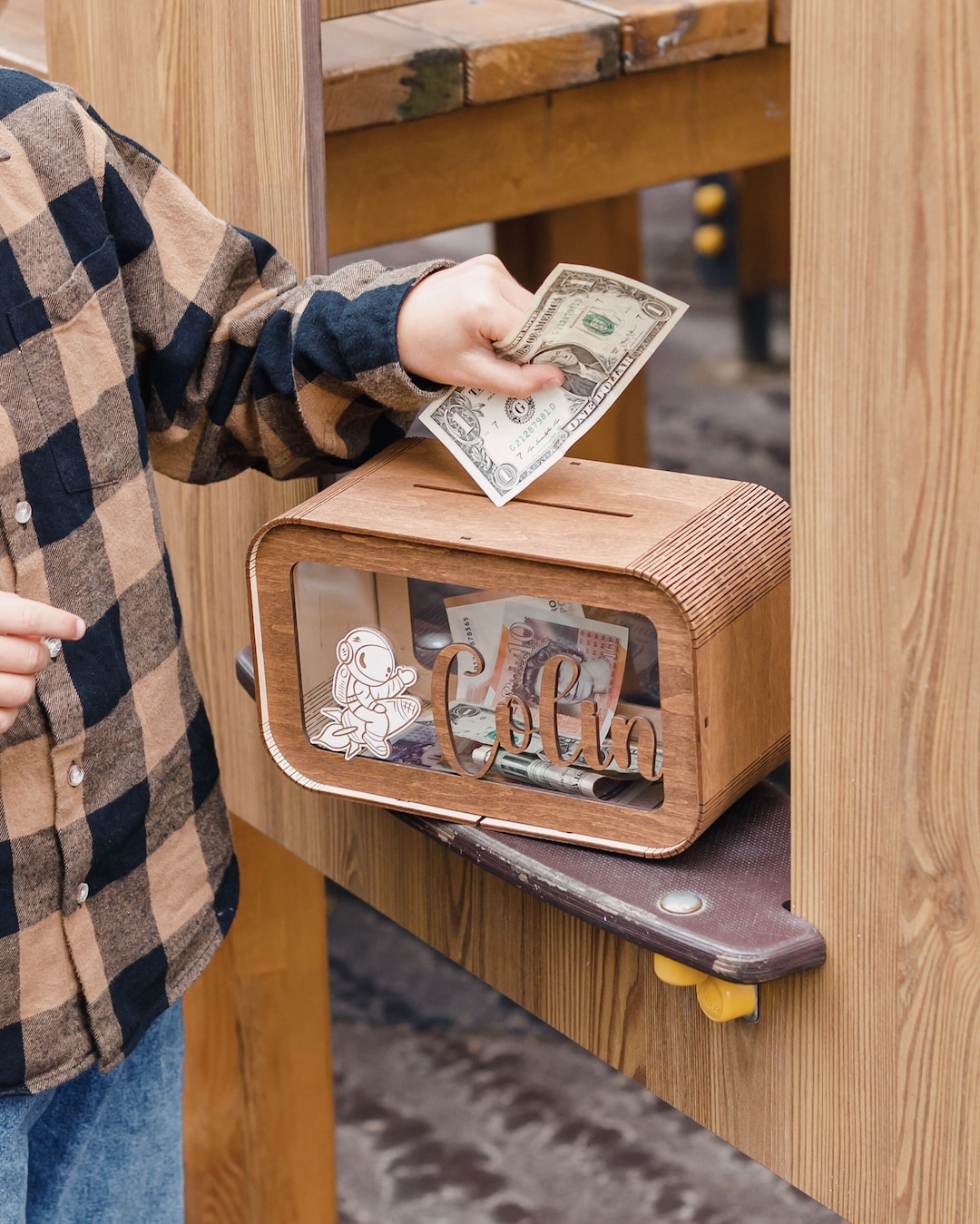 Kids Money Box Personalized Piggy Bank for Kids With Name Baby Keepsake ...