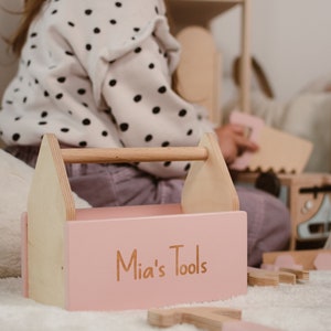 Wooden Kids Tools Box With Geoboard Personalized Baby Gift Toys for Boy ...