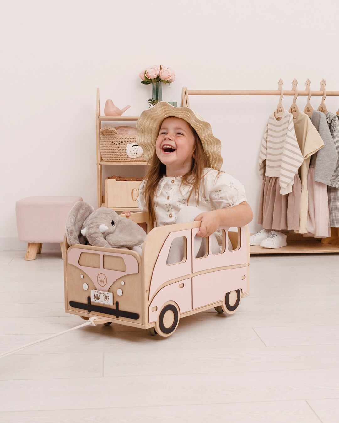 Personalized Wooden Toy Box With Wheels for Kids, Toy Storage, Wooden ...