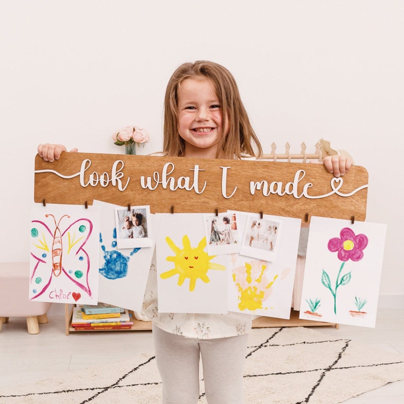 Look What I Made Art Display, Playroom Wall Art, Game Room Decor ...