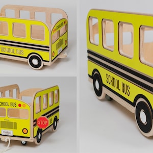 Toy Box on Wheels School Bus Theme, Nursery Storage and Organization ...