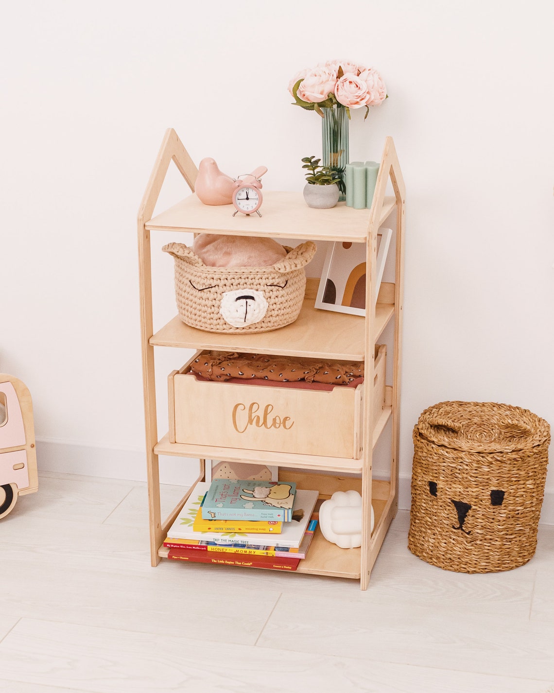 Personalized Wardrobe Wooden Clothing Rack for Toddlers Nursery ...