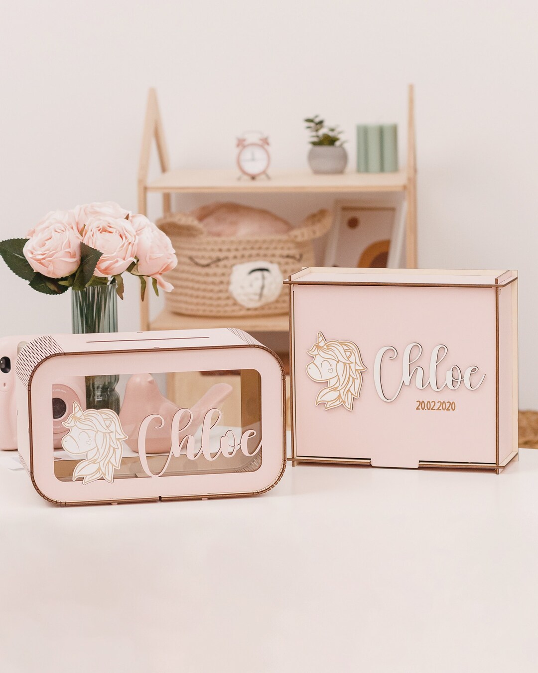 Custom Gift Set for Kids: Memory Box+piggy Bank,birthday Gift for Girl ...