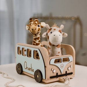 Personalized Pull Along Toy Box for Toddlers,wooden Car Push and Pull ...