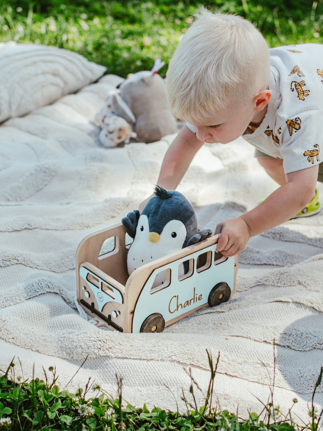 Personalized Push and Pull Toy, Pull Along Car, Kids Wooden Toys ...