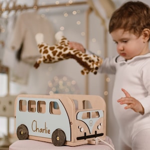 Personalized Pull Along Toy Box for Toddlers,wooden Car Push and Pull ...