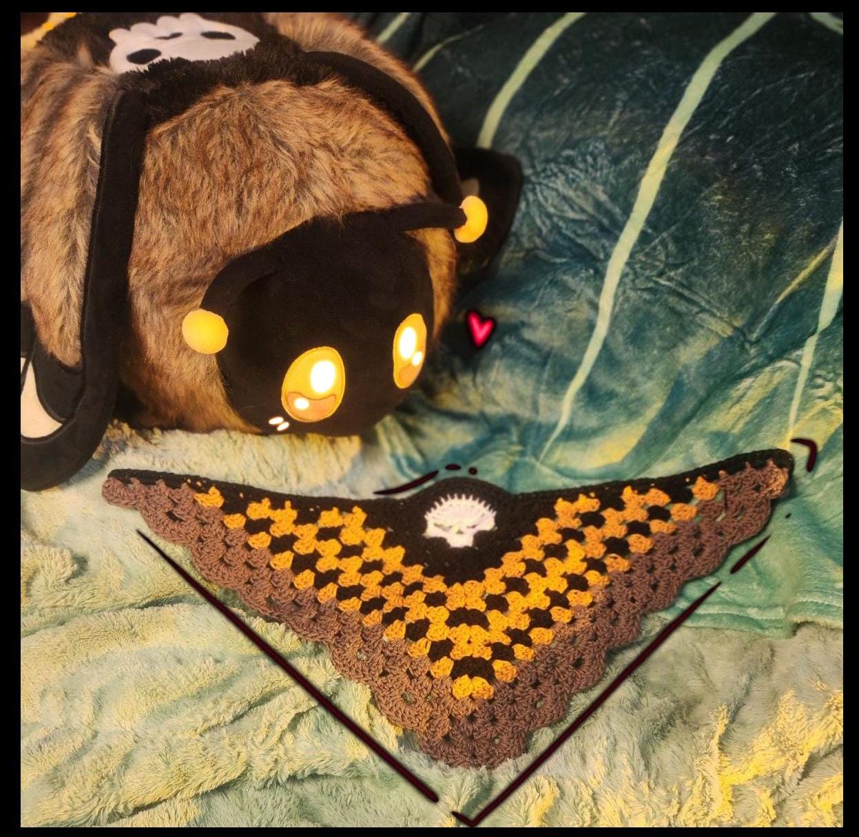 Death's-head Moth Crochet Bandana - Etsy