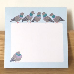 Pigeon Sticky Notes Cute Bird Stationery, Kawaii Birb Gift, Post-it ...
