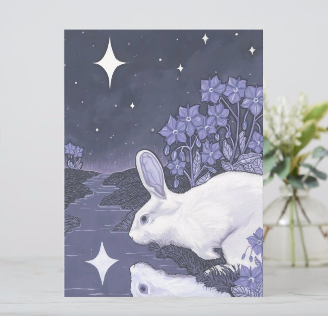 The Star Rabbit Tarot Art Print - Etsy