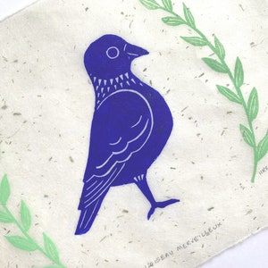 Pigeon Relief Print Original Animal Linocut Art, Bird Illustration ...