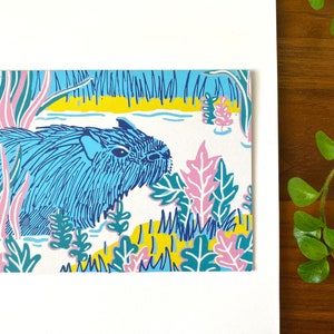 Capybara Card Capybara Print Birthday Card Capybara Art - Etsy