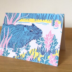 Capybara Card Capybara Print, Birthday Card, Capybara Art, Capybara ...