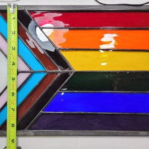 Stained Glass Pride Flag LGBTQ Sun Catcher Panel 11 X | Etsy