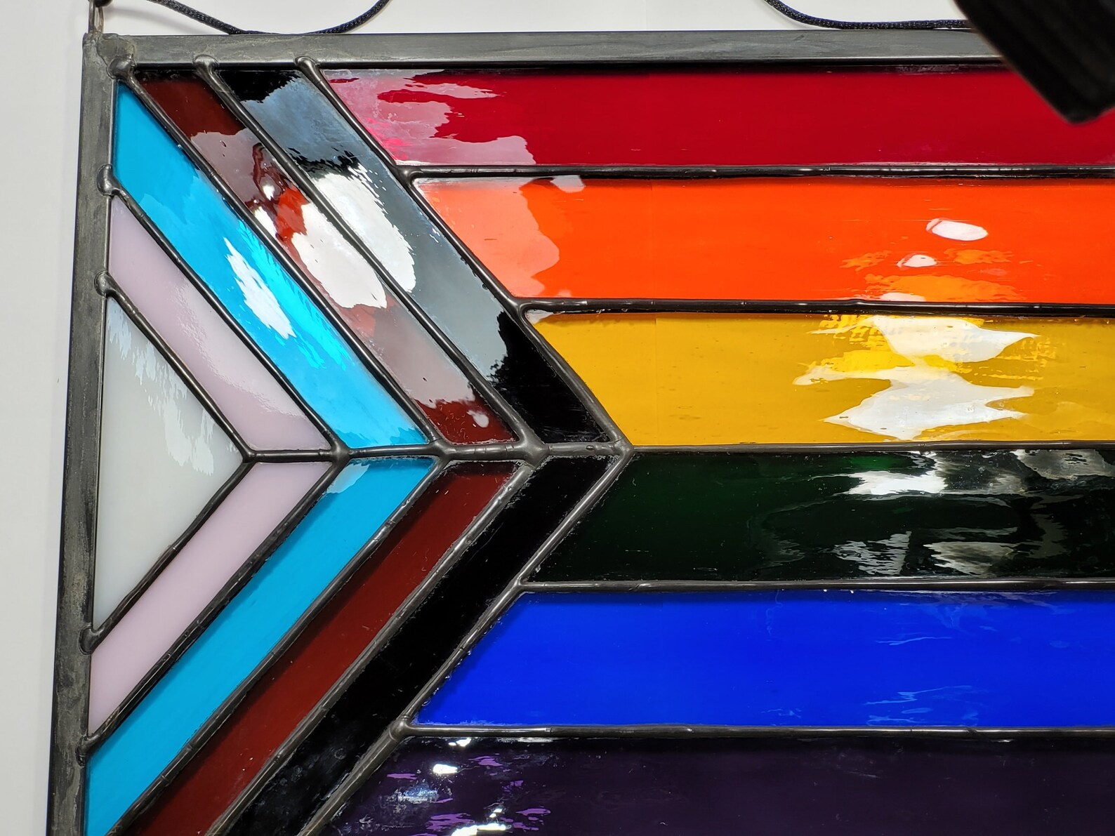 Stained Glass Pride Flag LGBTQ Sun Catcher Panel 11 X | Etsy