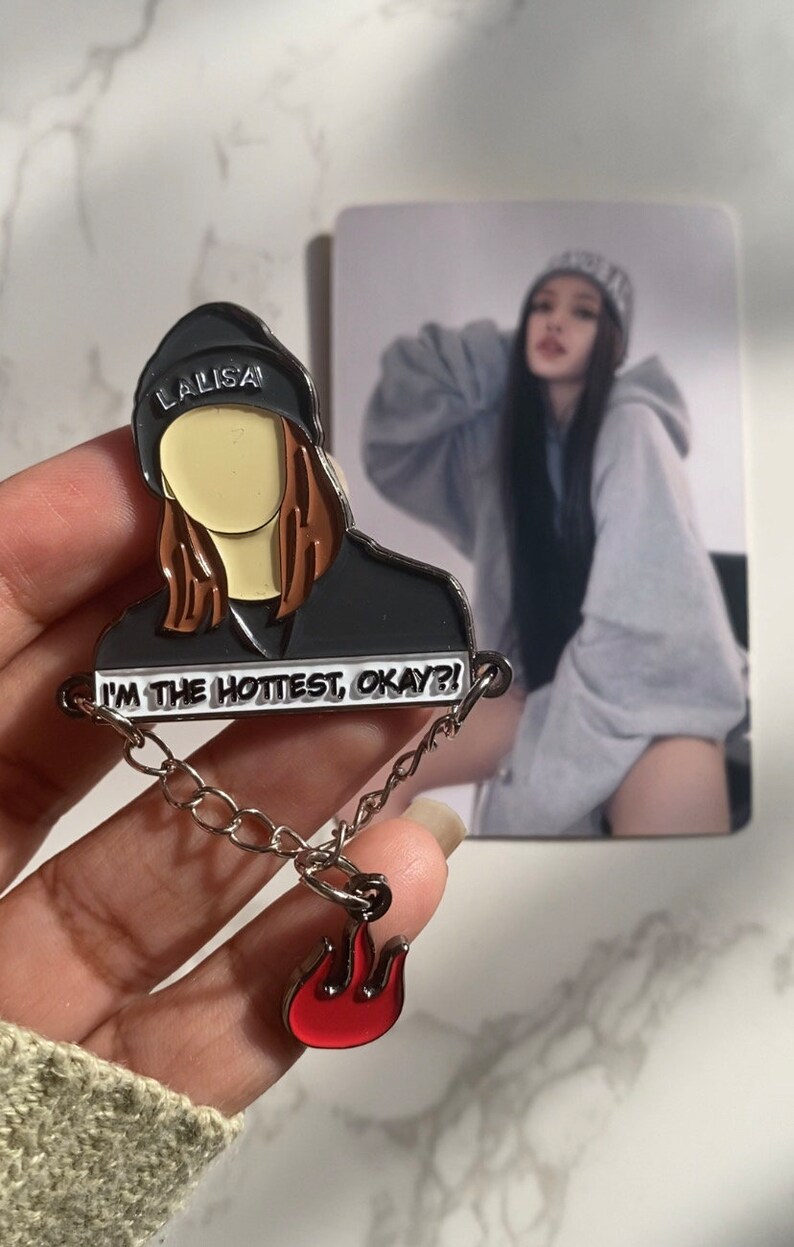 Lisa Blackpink Meme Art Enamel Pin Merch Blinks Im the - Etsy