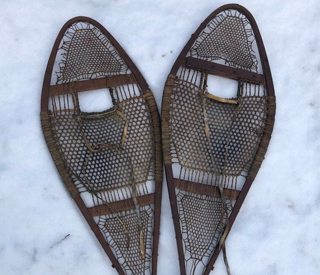 Antique Huron/ Algonquin Snowshoes - Etsy