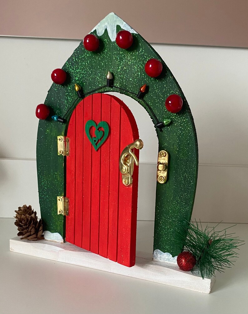 Christmas Elf Door to Santa’s Workshop, Magical Elf Door, Hand Painted, Opening Elf Door ...