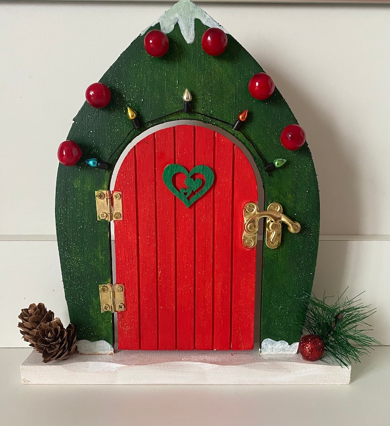 Christmas Elf Door to Santa’s Workshop, Magical Elf Door, Hand Painted ...