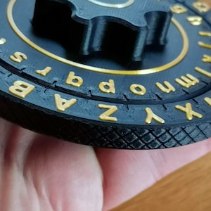 Caesar Cipher Decoder Wheel 3D Printed, Offset Alphabet Secret Code ...