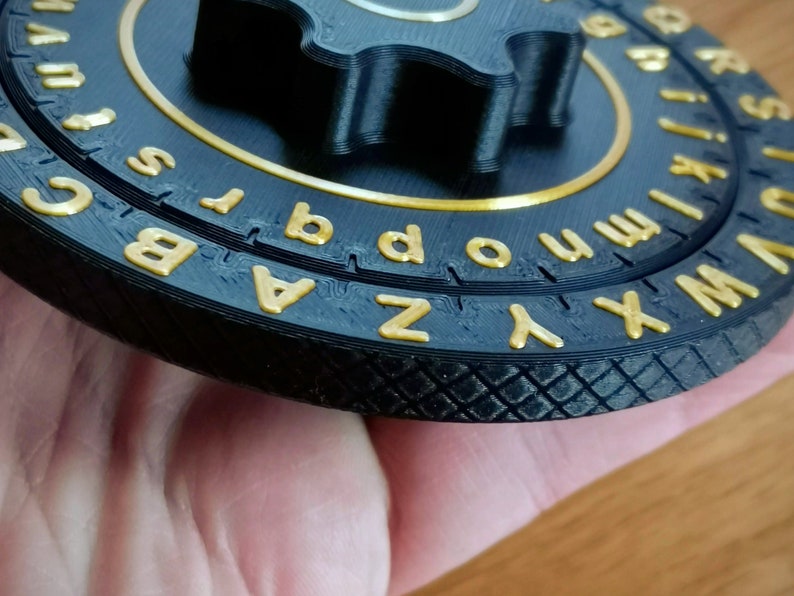 Caesar Cipher Decoder Wheel 3D Printed, Offset Alphabet Secret Code ...