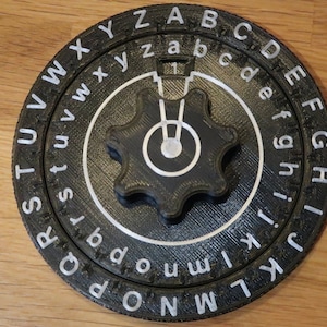 Caesar Cipher Decoder Wheel 3D Printed, Offset Alphabet Secret Code ...