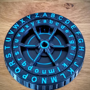 3D Printed Cipher Wheel: Caesar Cipher Decoder, Spy Code Generator ...